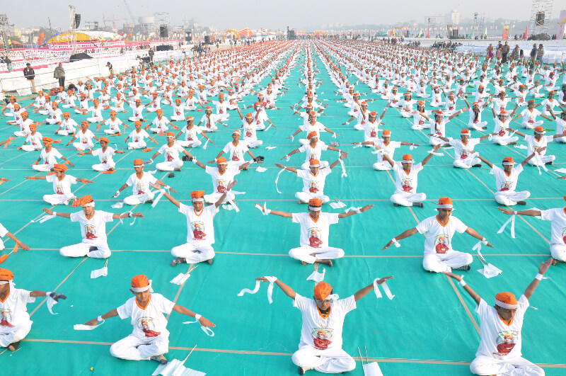 Surya Namaskar At RiverFront - AMC School Board