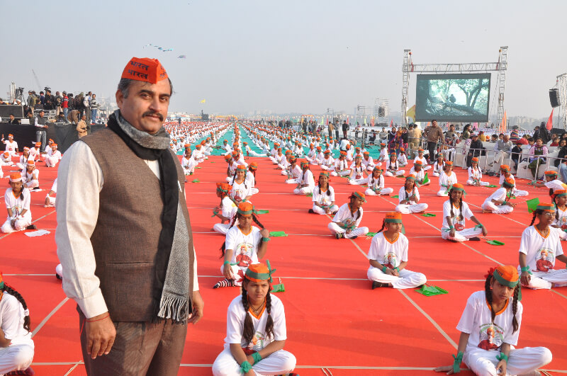 Surya Namaskar At RiverFront - AMC School Board