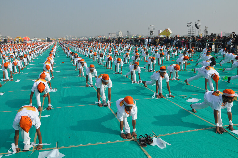 Surya Namaskar At RiverFront - AMC School Board