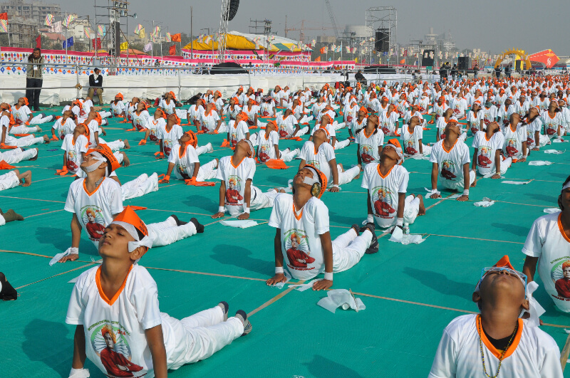 Surya Namaskar At RiverFront - AMC School Board