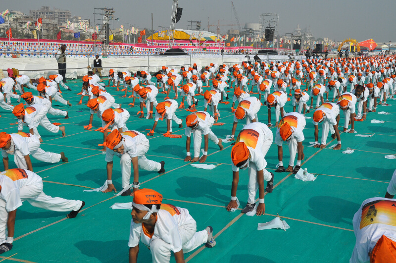 Surya Namaskar At RiverFront - AMC School Board