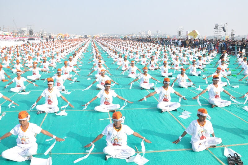 Surya Namaskar At RiverFront - AMC School Board