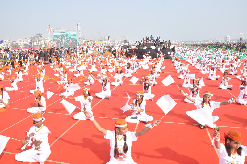 Surya Namaskar At RiverFront - AMC School Board