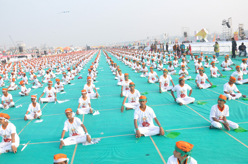 Surya Namaskar At RiverFront - AMC School Board