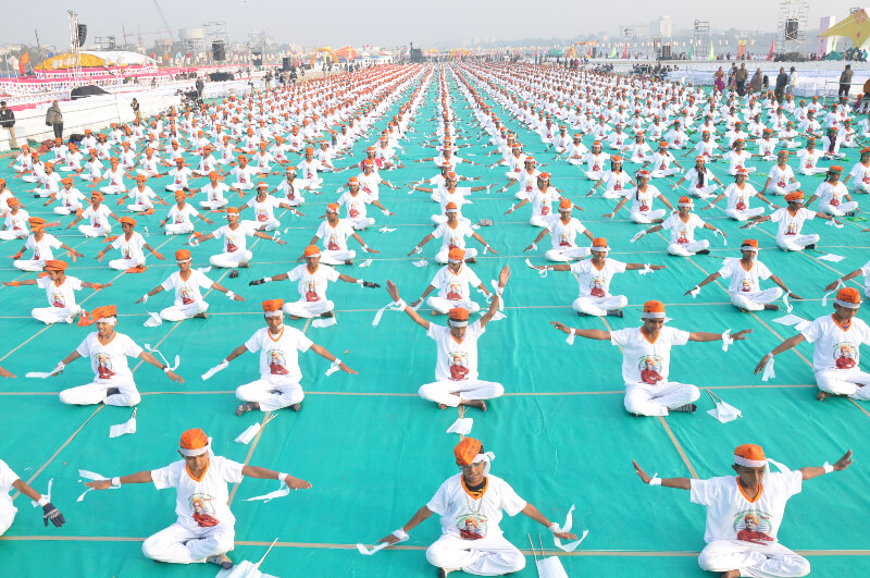 Surya Namaskar At RiverFront - AMC School Board